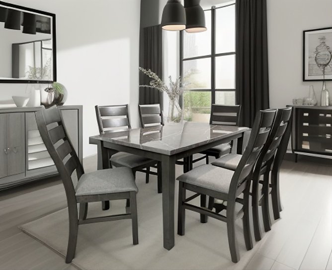 Monaco Grey Dining Set 7PC - Aconcagua